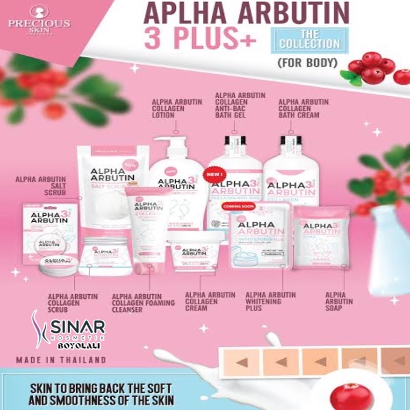 Jual Precious Skin ALPHA ARBUTIN 3+ PLUS Collagen Brightening Face & Body Cleanser Soap Powder ...