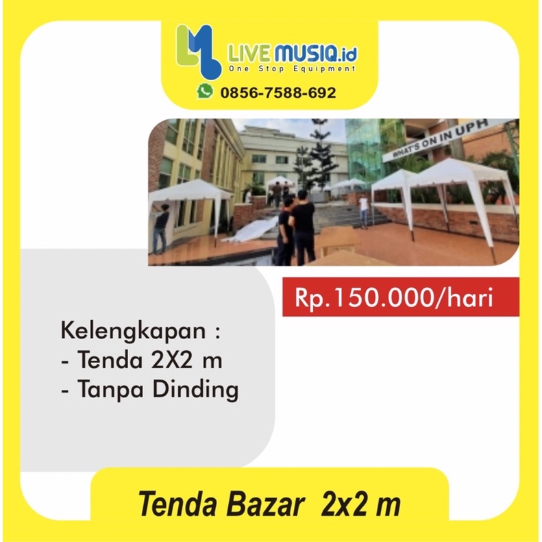 Jual Sewa Rental Tenda Bazar 2x2 Jakarta tenda kerucut tenda cafe ...