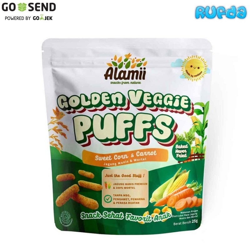Jual Alamii Puffs GOLDEN VEGGIE Makanan Ringan Snack Anak Bayi Baby ...