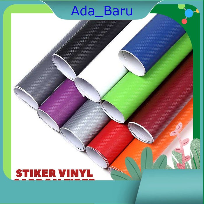 Jual Stiker Vinyl Carbon Fiber Mobil Car Wrap 3D 127 x 30 CM - Hitam ...