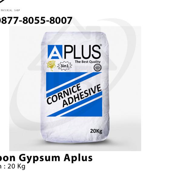 Jual KOMPON GYPSUM CORNICE COMPOUND APLUS 20KG | Shopee Indonesia