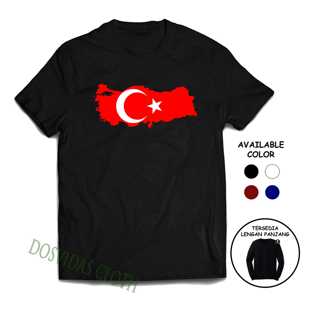 Jual T-SHIRT KAOS NEGARA/ KAOS TURKEY / TURKI / BAJU TURKIYE KEREN ...