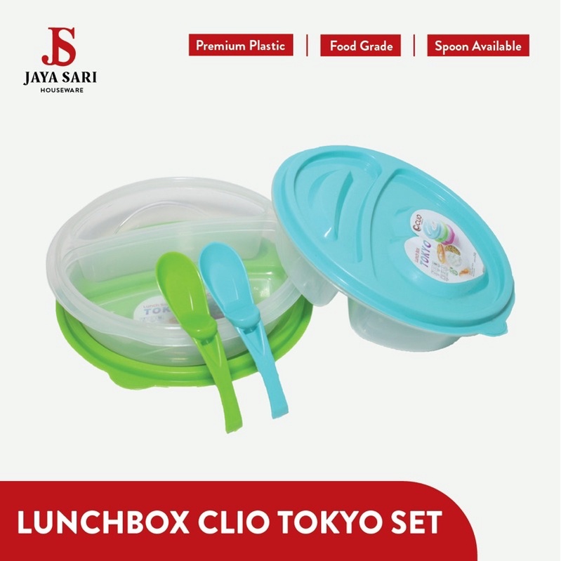 Jual Lunch Box Clio Tokyo Tempat Makan Clio Bulat Tokyo Set Dengan ...