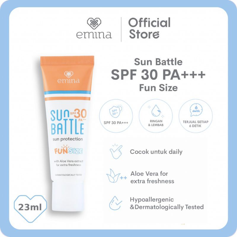 Jual Emina Sun Battle SPF 30 PA+++ - Sunscreen Pelindung Dari Sinar ...
