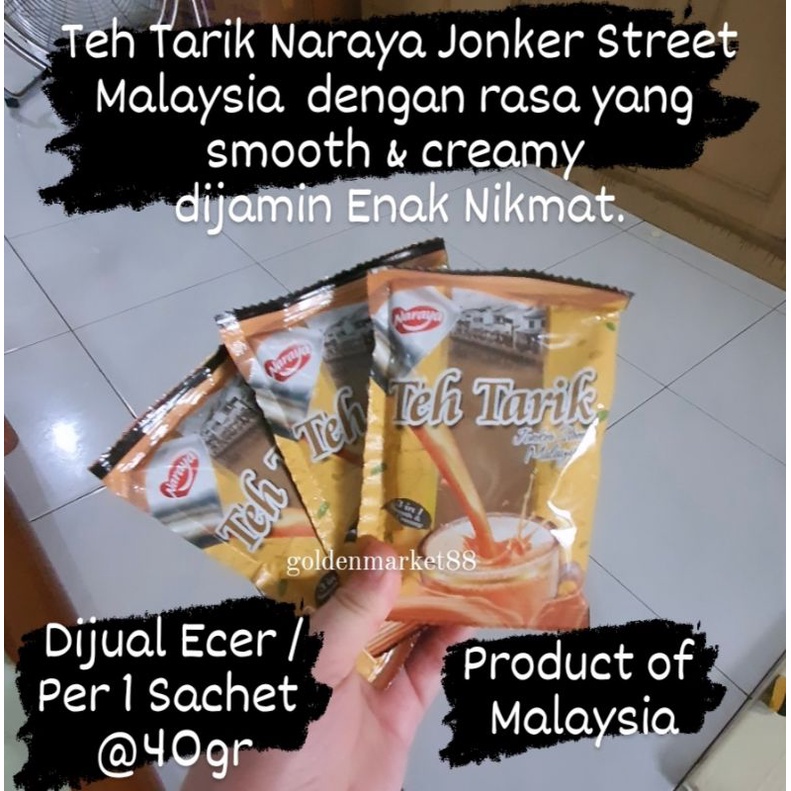 Jual ECER NARAYA TEH TARIK 3IN1 JONKER STREET MALAYSIA SMOOTH & CREAMY ...