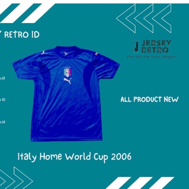 Jual JERSEY RETRO GRADE ORI ITALY HOME WORLD CUP 2006 POLOS | Shopee ...