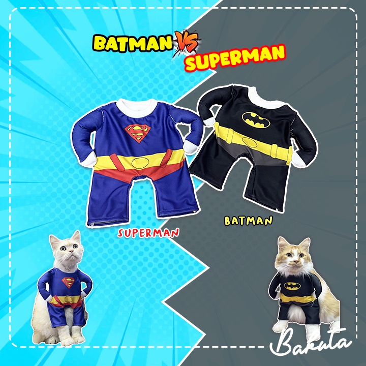 Jual Kostum Superhero untuk kucing Batman Vs Superman / Kostum kucing ...