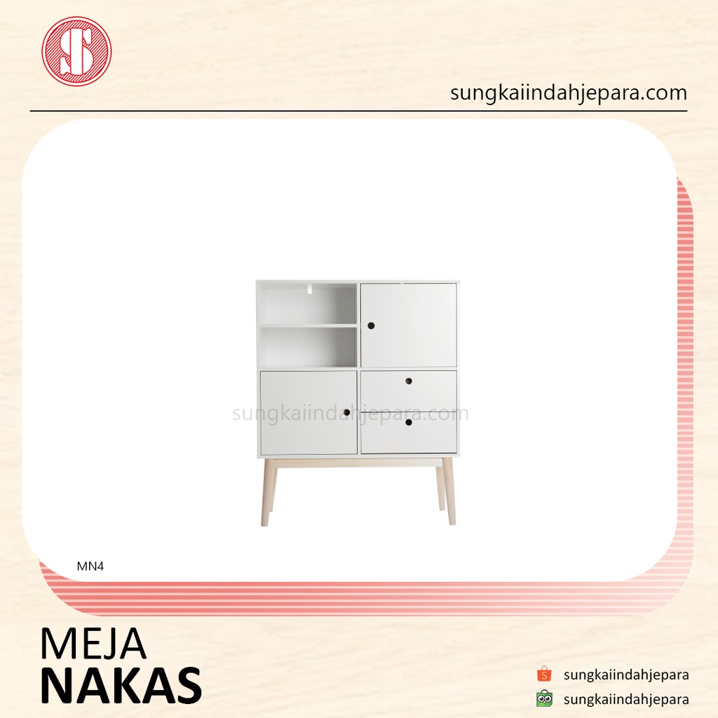 Jual Meja Nakas Minimalis Matrial Plywood Blockboard MN4 | Shopee Indonesia