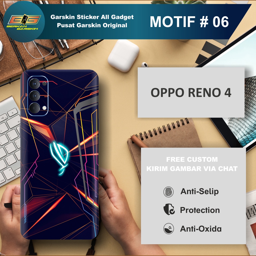 Jual COD Garskin Stiker Oppo Reno 4 Motif 6-10 Bisa Request Gambar ISI ...
