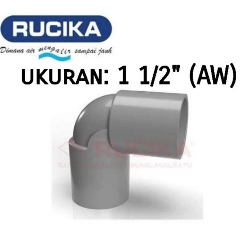 Jual Knee L Pipa Air 1,5" Rucika | Shopee Indonesia