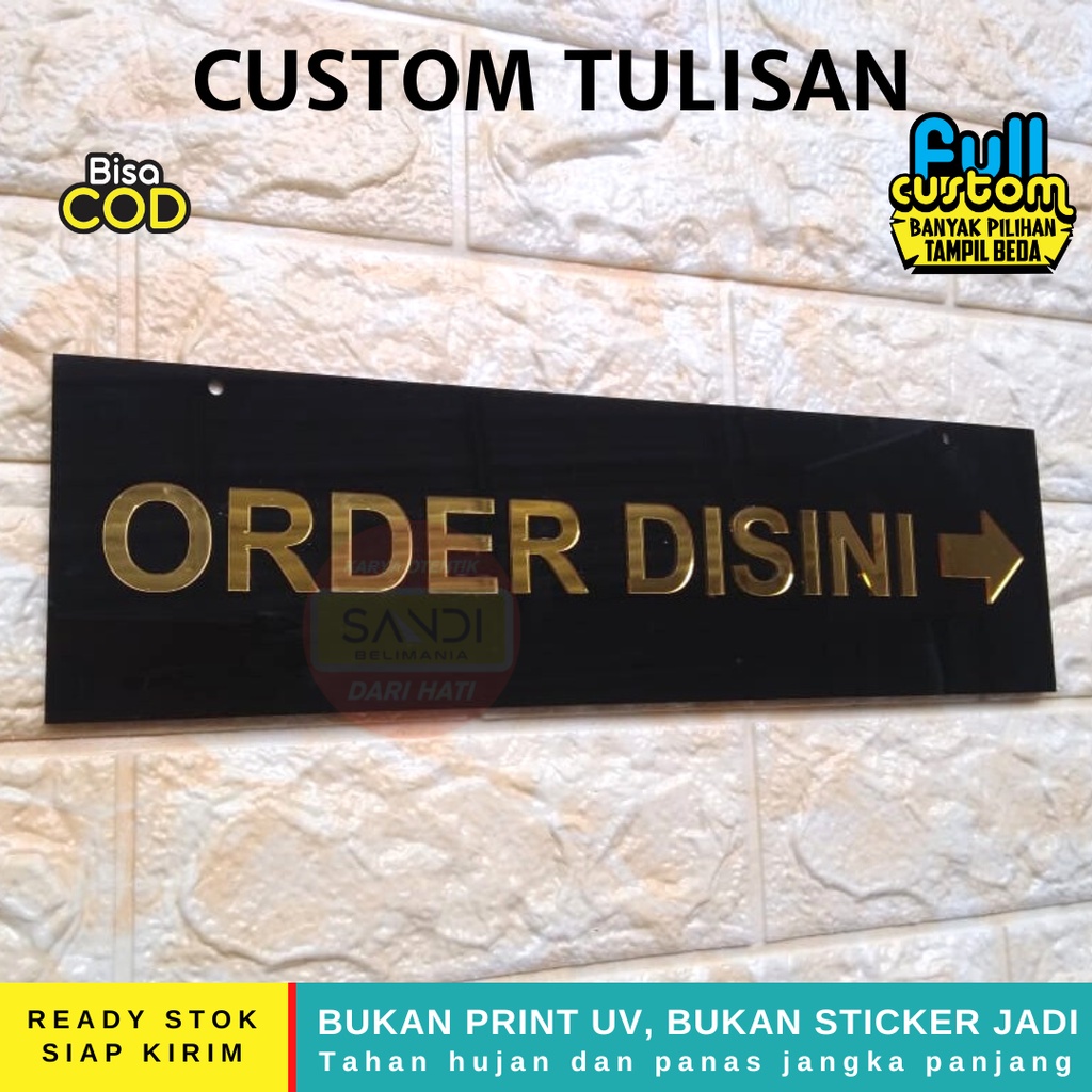Jual Papan Custom Tulisan Signage Board Acrylic Papan Gantung Akrilik ...