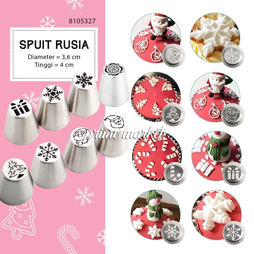 Jual Spuit Rusia Spuit Piping Spuit Bunga Spuit Kue Natal Spuit Butter ...