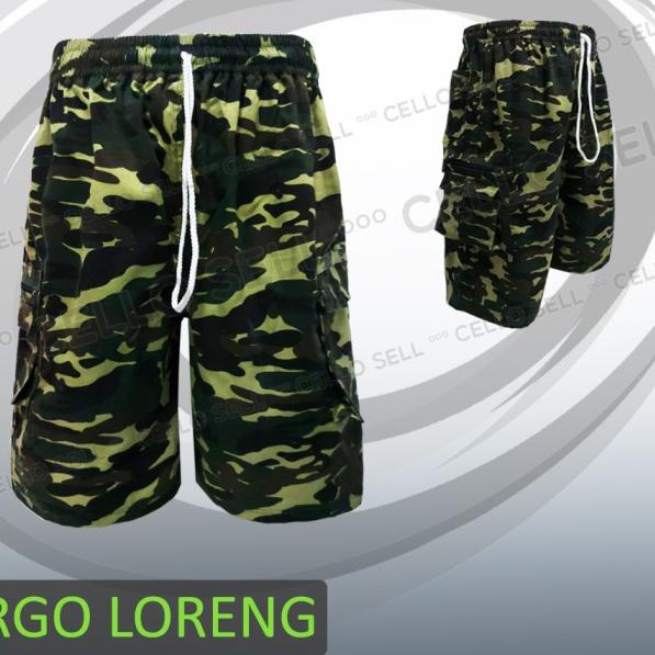 Jual Celana Cargo Loreng Army - Cokelat | Shopee Indonesia