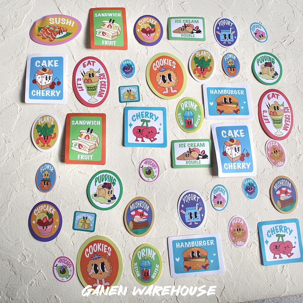 Jual [GW] Sticker Vintage 40 Pcs Kartun Jurnal Deco DIY | Shopee Indonesia