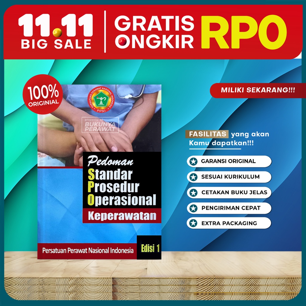 Jual (ORIGINAL) BUKU SPO PPNI / PEDOMAN STANDAR PROSEDUR OPERASIONAL KEPERAWATAN | Shopee Indonesia