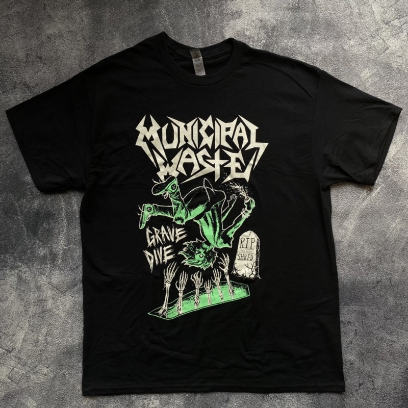 Jual Kaos Band Official Merchandise Municipal Waste Glow Grave Dive ...