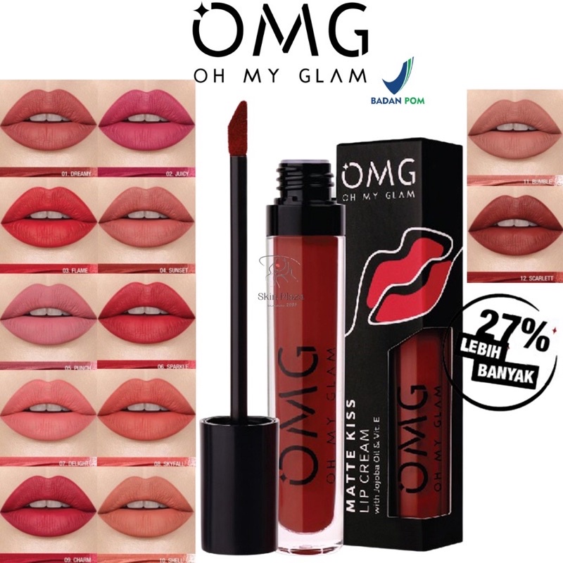 Jual OMG Oh My Glam Matte Kiss Lip Cream/ READY kosmetik pontianak ...