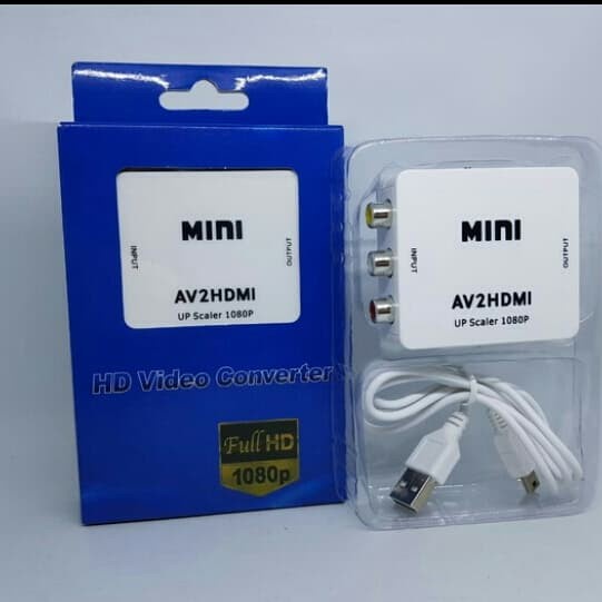 Jual Converter mini AV2HDMI - AV TO HDMI scaler 1080p | Shopee Indonesia