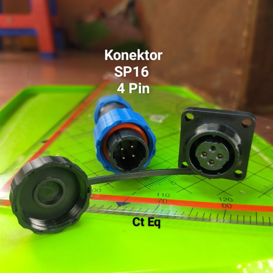 Jual Konektor SP16 4 Pin Plug n Socket IP68 Panel Mount konektor Steker ...
