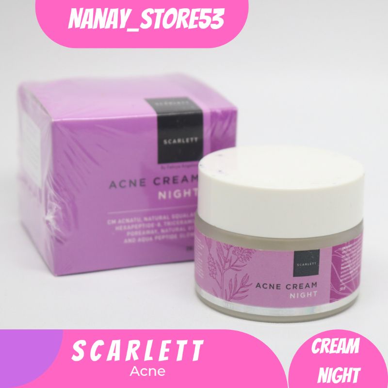 Jual Scarlett Whitening Original Acne Cream Night Scarlett By Felicya ...
