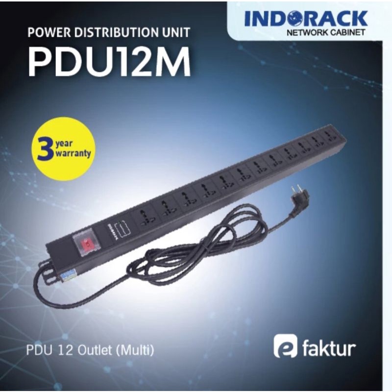 Jual PDU PDU12M POWER DISTRIBUTION UNIT STOP KONTAK COLOKAN LISTRIK ...