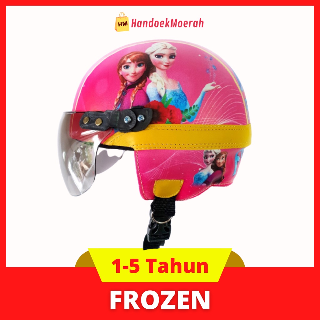 Jual Helm Anak SPECIAL RETRO FROZEN Murah / Helmet Non SNI / Helm ...