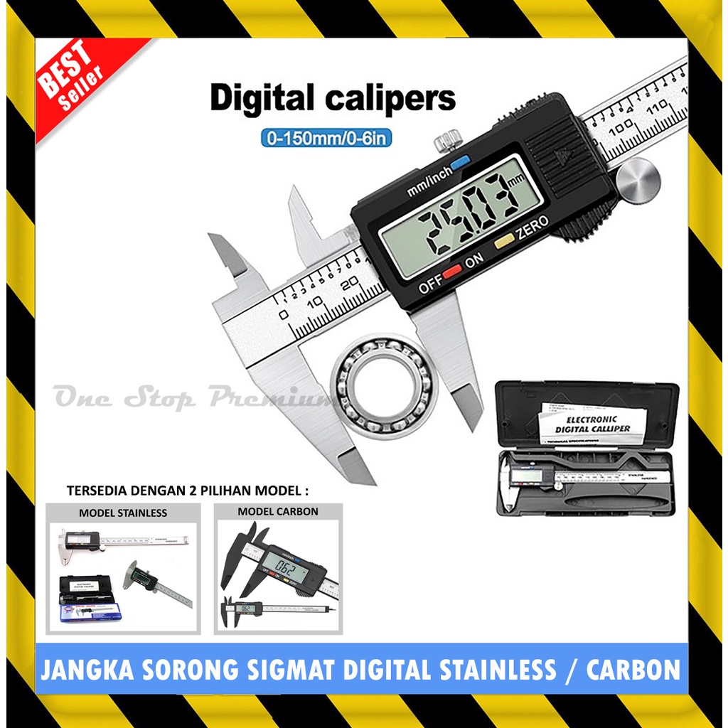 Jual JANGKA SORONG PENGGARIS SIGMAT SKETMAT VERNIER DIGITAL LCD SCREEN INSIZE CALIPER CALLIPER ...