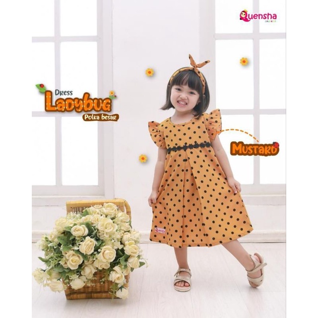 Jual Ladybug Dress By Quensha | Shopee Indonesia