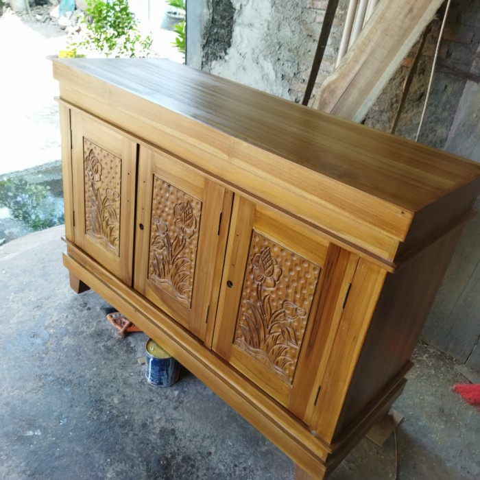 Jual Bupet Rata Jati Model Minimalis/ Bupet Tivi | Shopee Indonesia