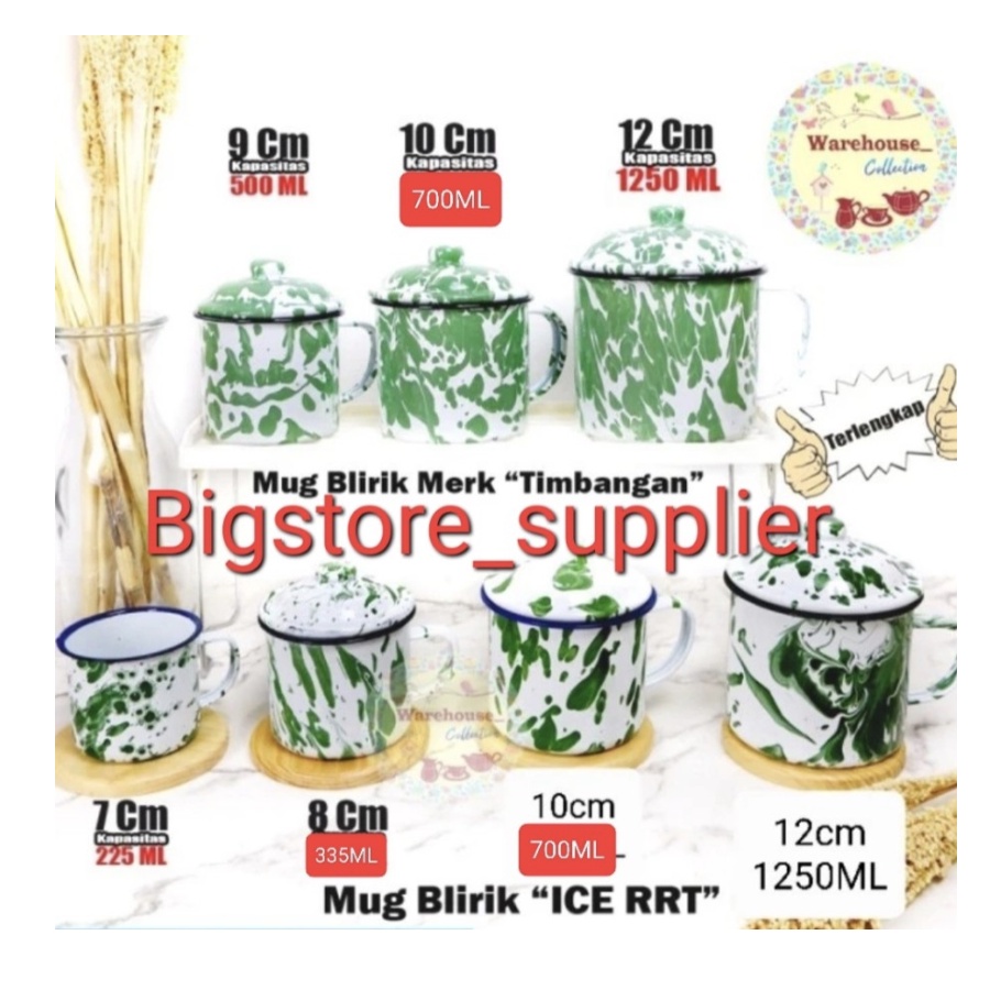 Jual Teko Eskan Mug Burik Blirik TIMBANGAN / Teko Mug Enamel / Teko Mug ...