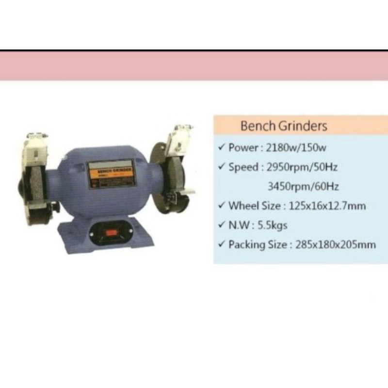 Jual MESIN GERINDA DUDUK BENCH GRINDER 6 INCH | Shopee Indonesia