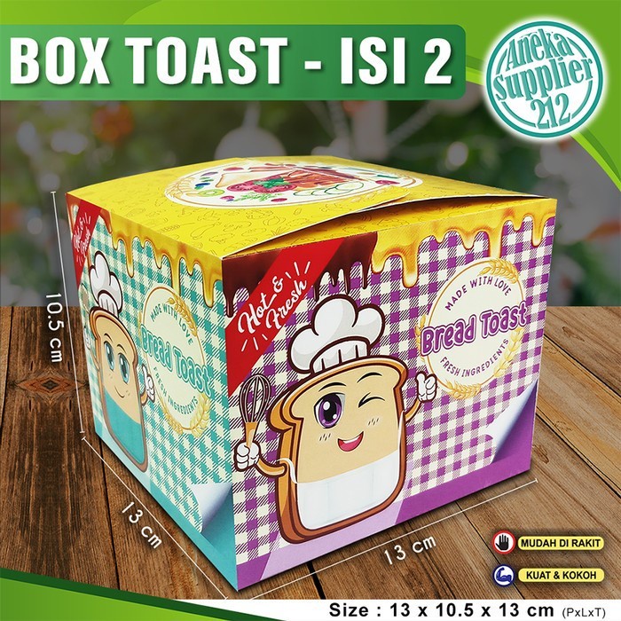 Jual Box Toast - Kotak Roti Bakar TAKE AWAY - HAPPY FAMILY ed - IVORY ...