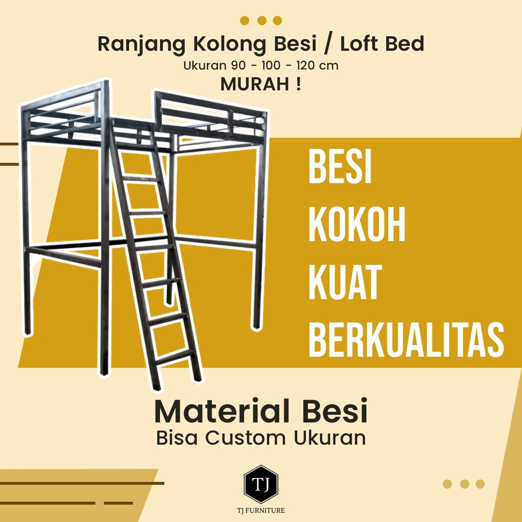 Jual Ranjang Susun Kolong Besi / Tempat Tidur Tingkat Besi / Divan Besi ...
