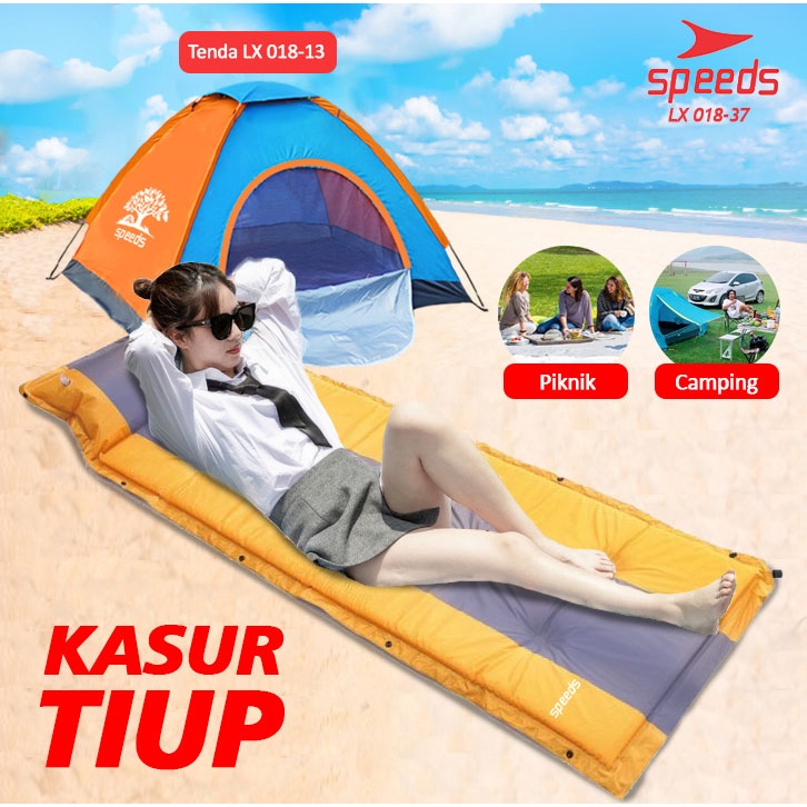 Jual SPEEDS Matras Angin Sleeping Pad Kasur Tiup Outdoor Camping 018-37 ...