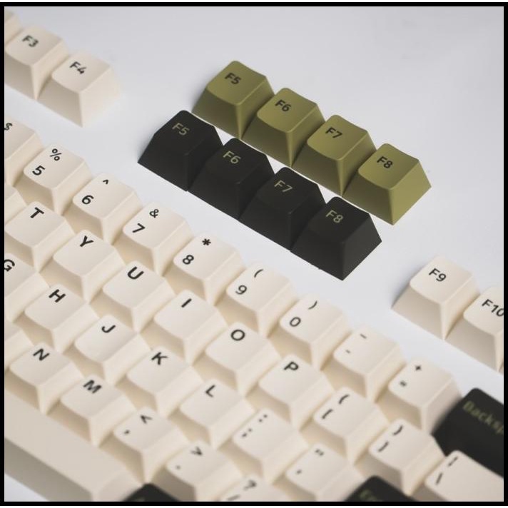 Jual Noir Olive Pbt Double-Shot Keycaps 168 Set Cherry Profile | Shopee ...