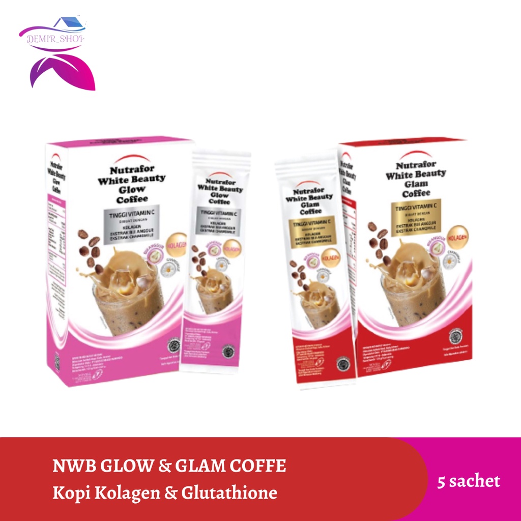 Jual Nutrafor White Beauty Coffee Glow & Glam 1 Box 5 Sachet / Kopi ...