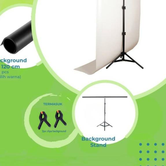 Jual Backdrop Foto| Studio mini| 100 x 120cm Background + STAND BS100T ...