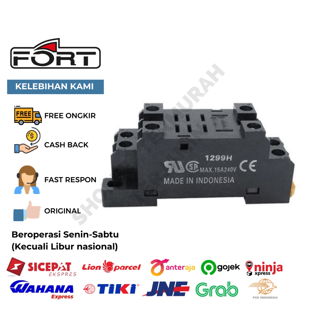Jual SOCKET RELAY PTF08A-E / PTF08AE 8 PIN UNTUK RELAY LY-2 FORT | Shopee Indonesia