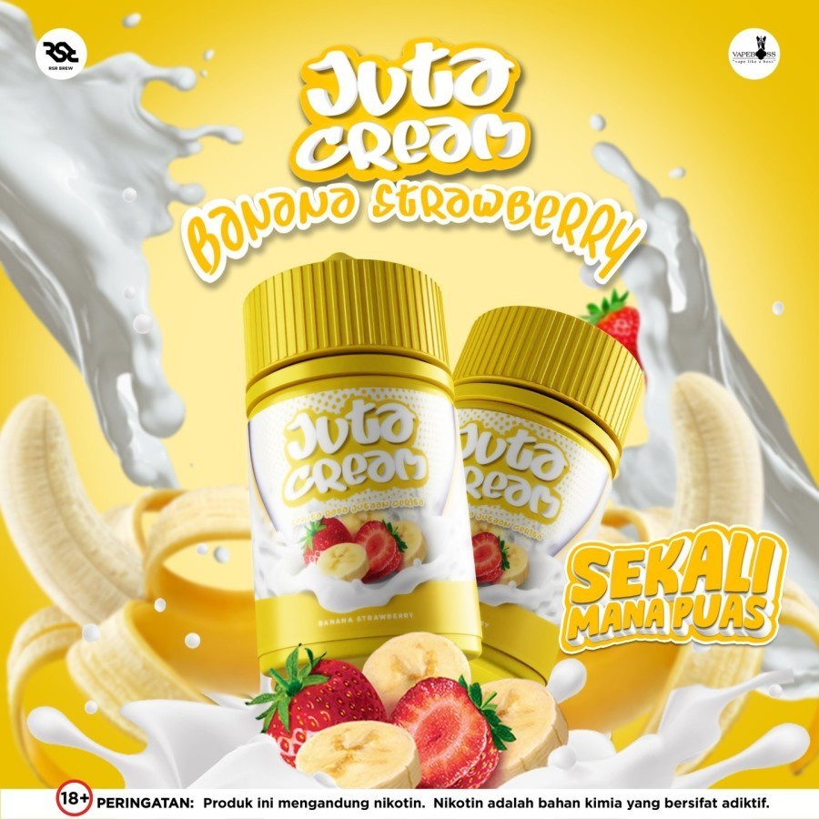 Jual LIQUID 60ML JUTA CREAM BANANA PISANG STOBERI ENAK | Shopee Indonesia