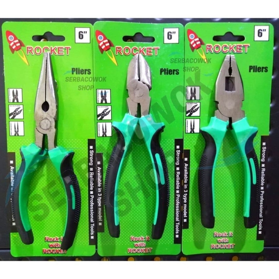 Jual Tang serbaguna 6 inch / 1 Set 3 PCS / Tang Kombinasi / Tang Lancip ...