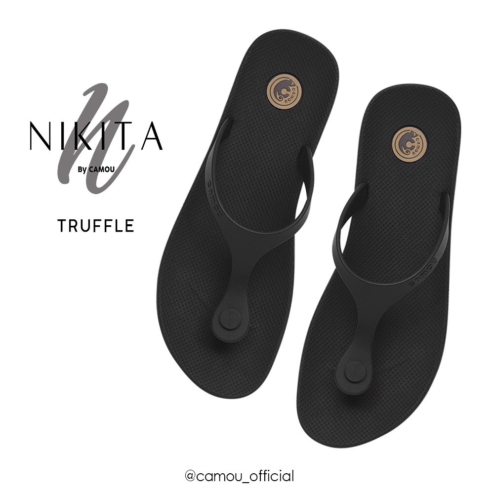 Jual [Official] Sandal Jepit Camou Wanita NIKITA Truffle Hitam | Shopee ...