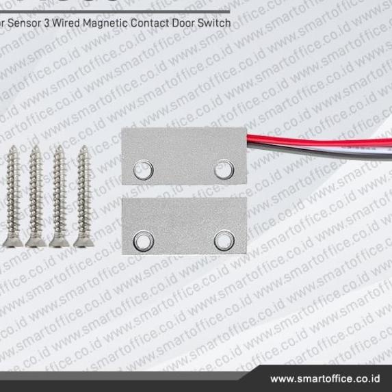 Jual Magnetic Door Sensor NO NC COM Magnetic Metal Door Contact 3Kabel ...