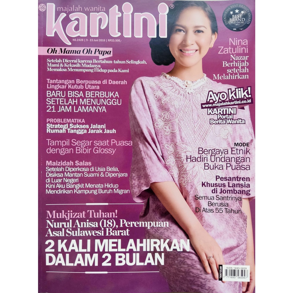Jual Majalah Kartini Edisi " Nina Zatulini " | Shopee Indonesia