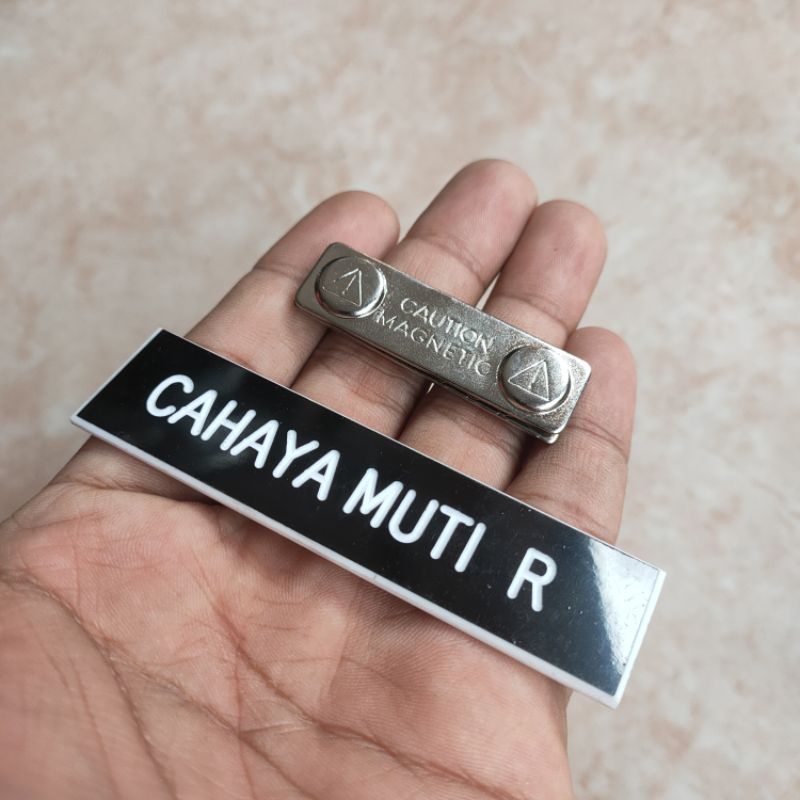 Jual Nametag PNS / Nametag Akrilik Glossy / Nametag Gravir / Nametag ...