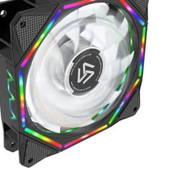 Jual Alseye Pentagon 12cm Fan Casing LED Auto RGB Fan Case Pentagon RGB ...