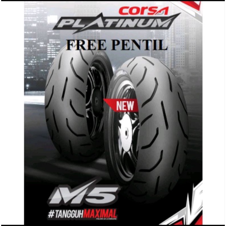 Jual BAN LUAR CORSA PLATINUM M5, 120/80,, 110/90,,100/90 Ring 12 ...
