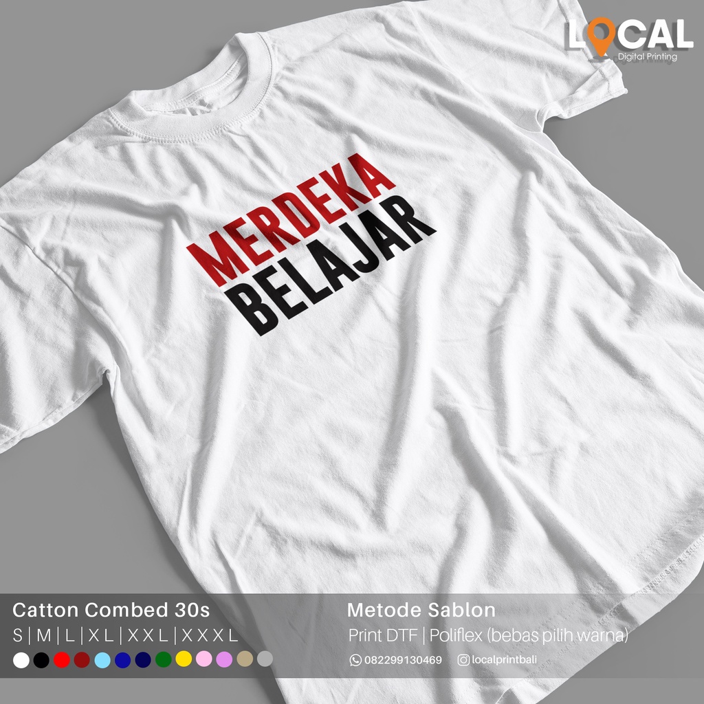 Jual BAJU CUSTOM DESIGN EDISI MERDEKA BELAJAR - LOCAL PRINT | Shopee ...