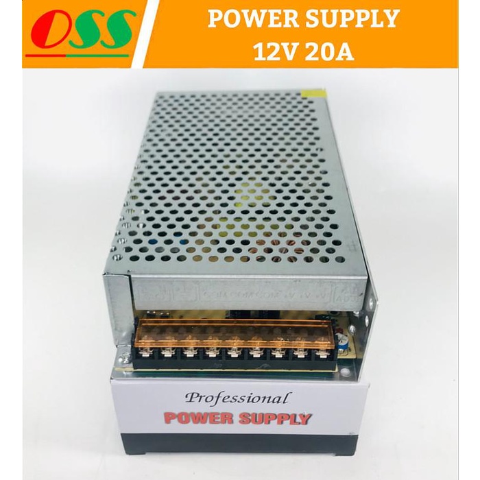 Jual POWER SUPPLY 12V 20A / PSU 12V 20A SMPS TRAFO SWITCHING POWER Kualitas Terbaik | Shopee ...