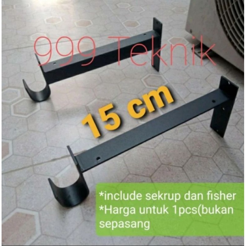Jual besi siku ambalan dinding rak papan ambalan besi gantungan baju ...