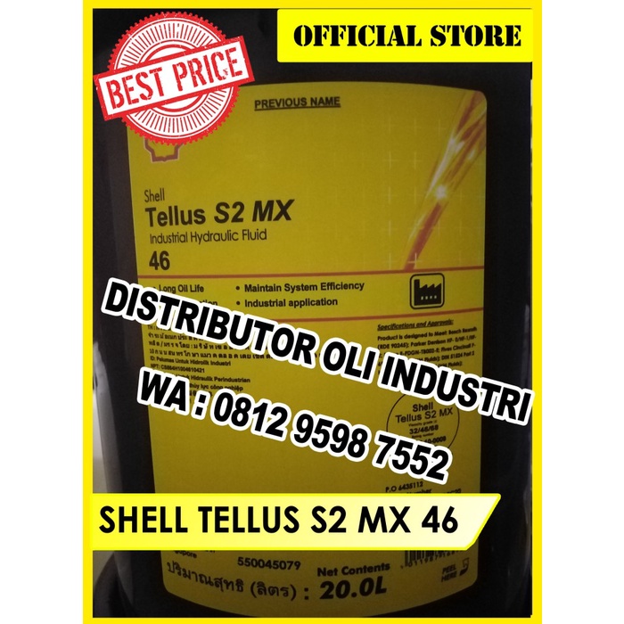 Jual Tempat Oli Shell Tellus S2 Mx 46 ( Hydraulic Oil ) | Shopee Indonesia